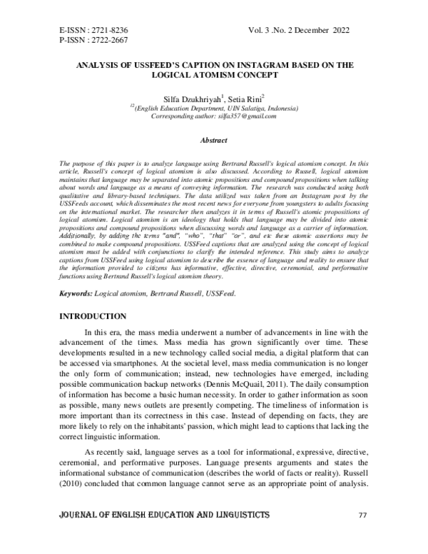 (PDF) An Analysis of USSFeed’s Caption on Instagram Based on the ...