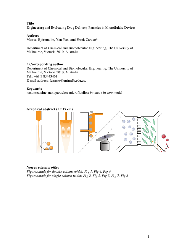 (PDF) Engineering and evaluating drug delivery particles in microfluidic devices