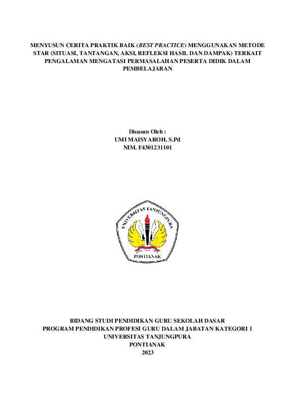 (PDF) Best Practices Menggunakan Metode Star (Situasi, Tantangan, Aksi ...