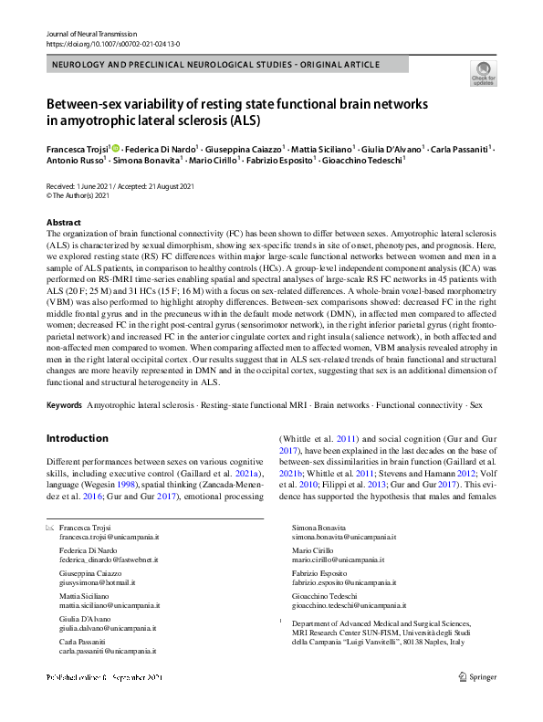 (PDF) Between-sex variability of resting state functional brain networks in amyotrophic lateral ...