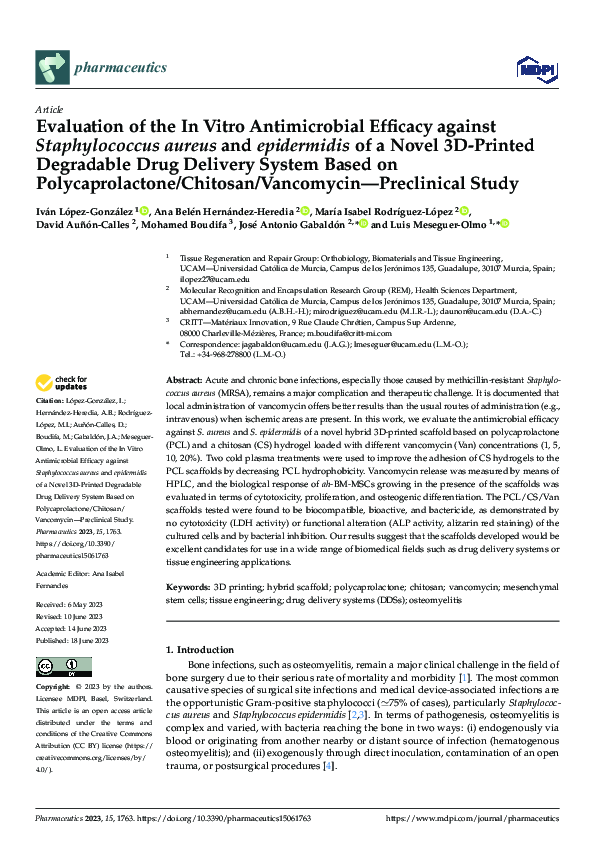 (PDF) Evaluation of the In Vitro Antimicrobial Efficacy Against ...