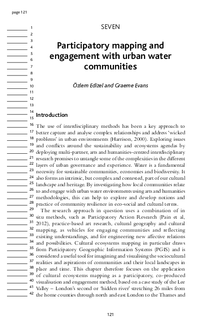 (PDF) Participatory mapping and engagement with urban water communities