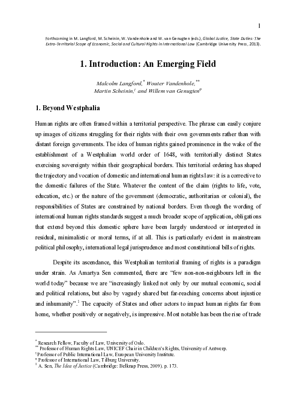 (PDF) Introduction : an emerging field
