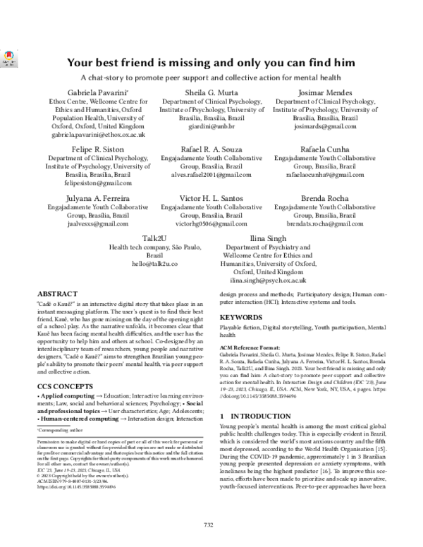 (PDF) Your best friend is missing and only you can find him