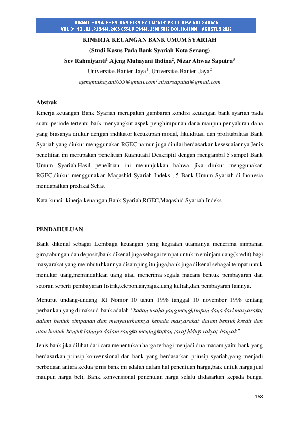 (PDF) Kinerja Keuangan Bank Umum Syariah