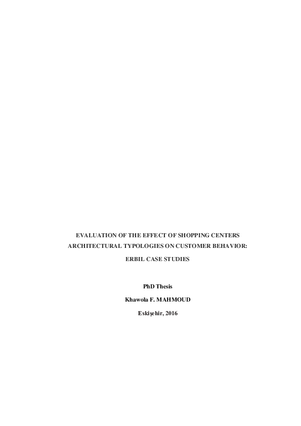 (PDF) Evaluation of the effect of shopping centers architectural ...