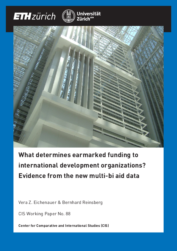 (PDF) What determines earmarked funding to international development ...