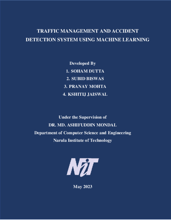 (PDF) TRAFFIC MANAGEMENT AND ACCIDENT DETECTION SYSTEM USING MACHINE LEARNING A Dissertation ...