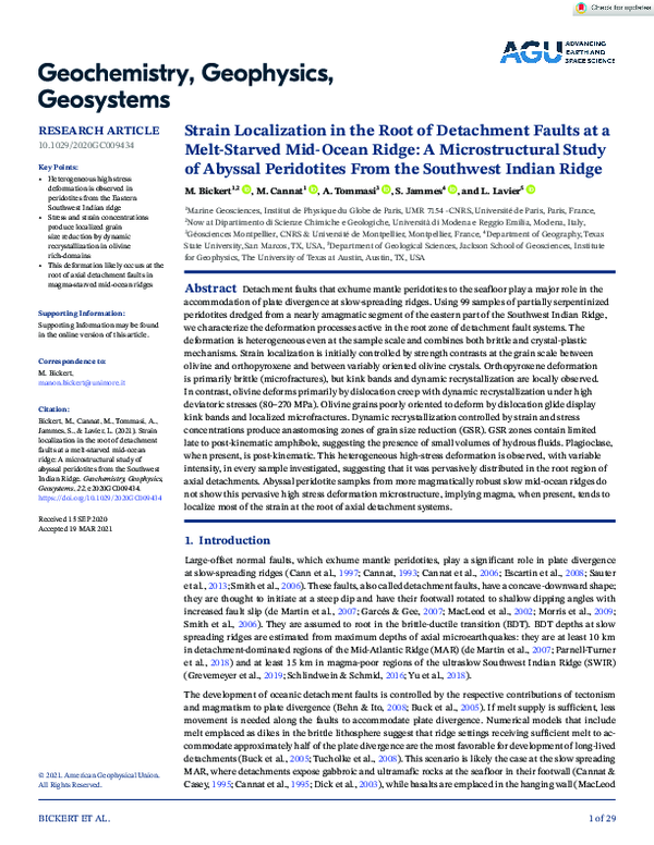 (PDF) Strain Localization in Detachment Faults