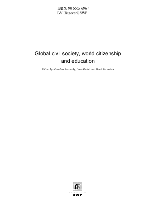 (PDF) Global civil society, world citizenship, and education | Henk ...