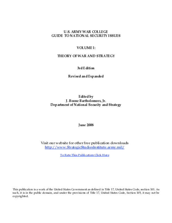 (PDF) Theory of War and Strategy_ US Army College