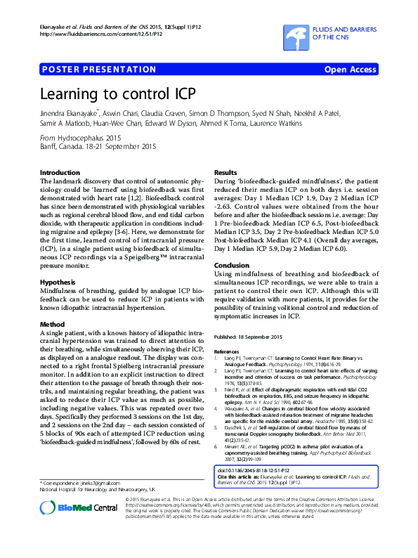 (PDF) Learning to control ICP | Claudia Craven - Academia.edu