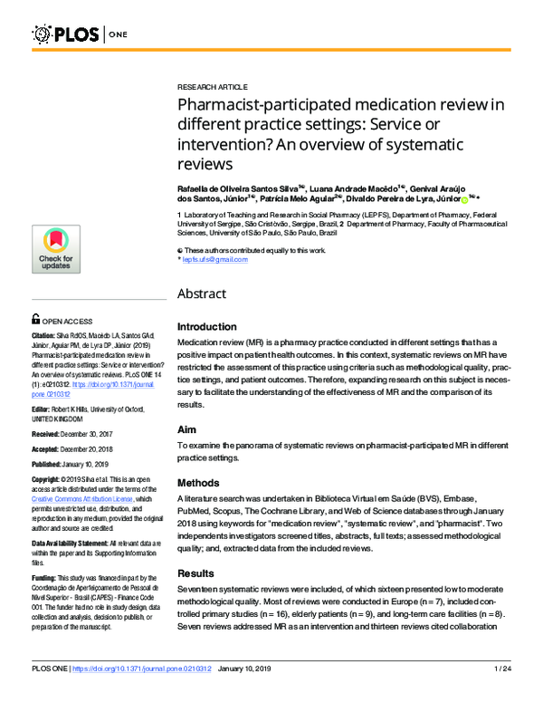 (PDF) Pharmacist-participated medication review in different practice ...