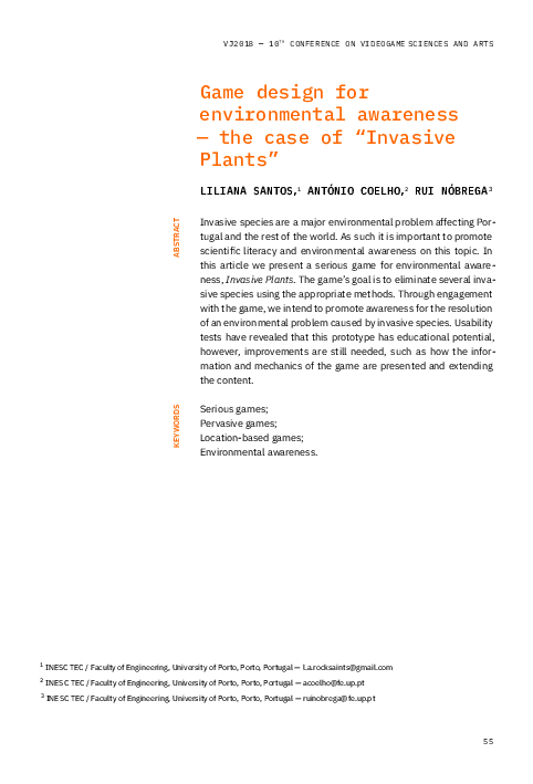 (PDF) Game design for environmental awareness — the case of “Invasive ...
