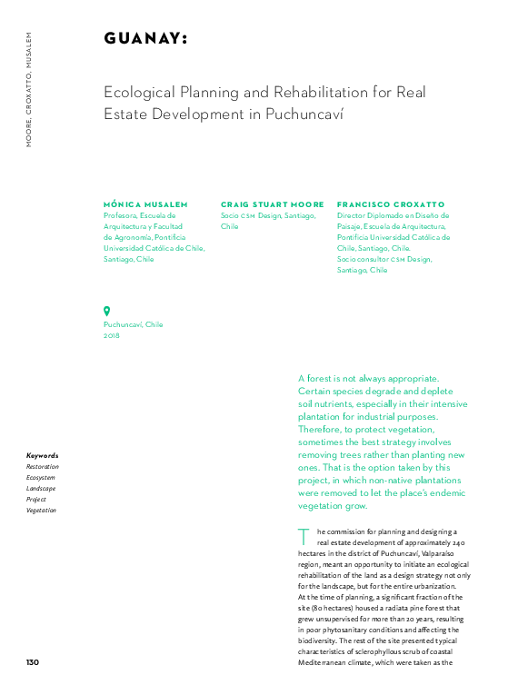 (PDF) Guanay: planificación y rehabilitación ecológica para el desarrollo inmobiliario en ...