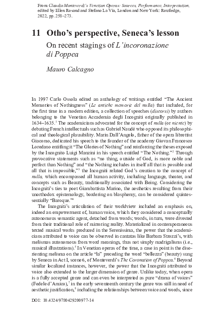 (PDF) Otho's perspective, Seneca's lesson