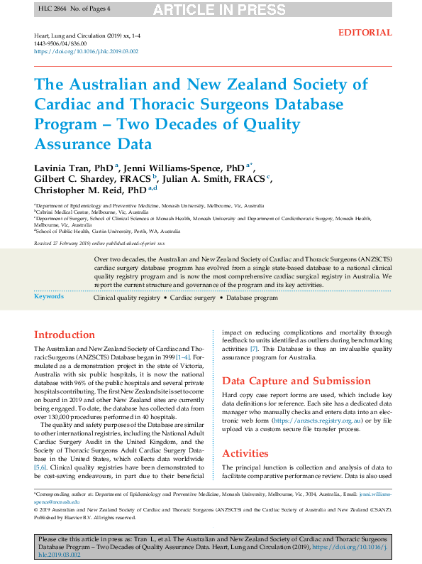 (PDF) The Australian and New Zealand Society of Cardiac and Thoracic ...