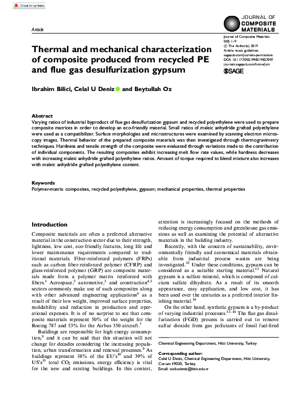 (PDF) Thermal and Mechanical Characterization of Contiguous Wall ...