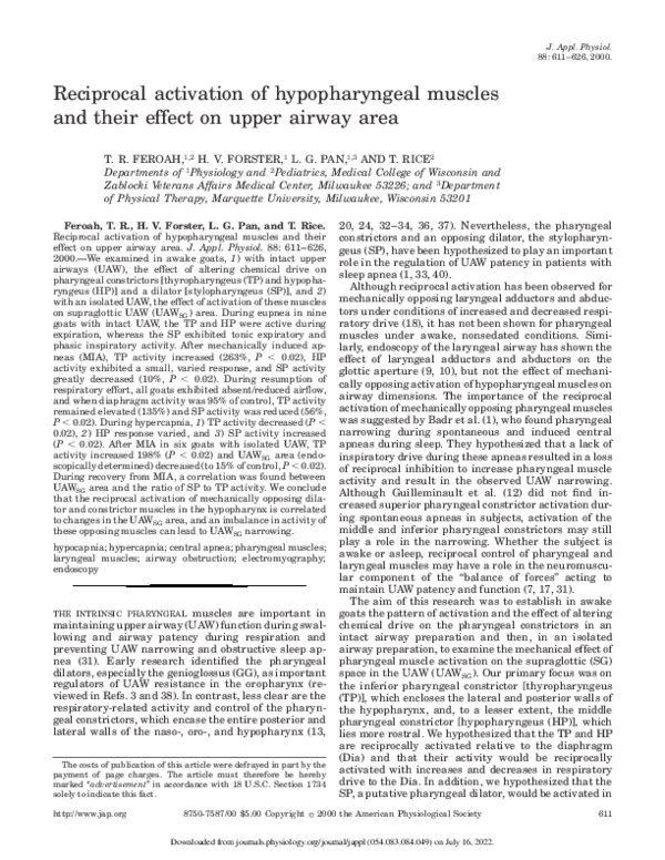 (PDF) Reciprocal activation of hypopharyngeal muscles and their effect ...