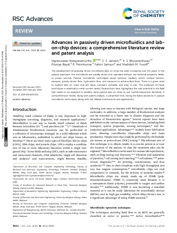 (PDF) Advances in passively driven microfluidics and lab-on-chip devices: a comprehensive ...