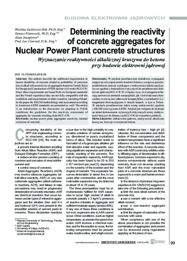 (PDF) Determining the reactivity of concrete aggregates for Nuclear ...
