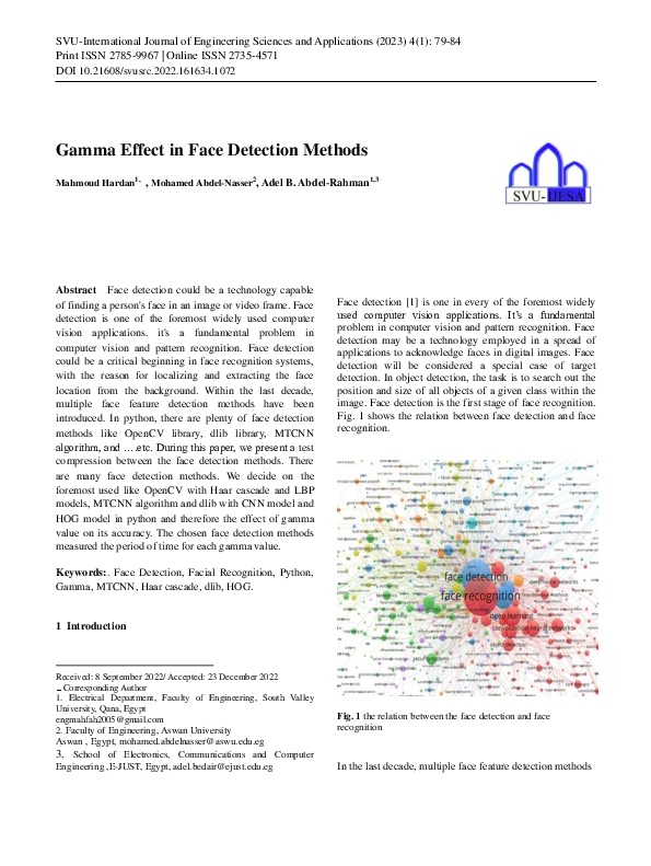 (PDF) Gamma Effect in Face Detection Methods
