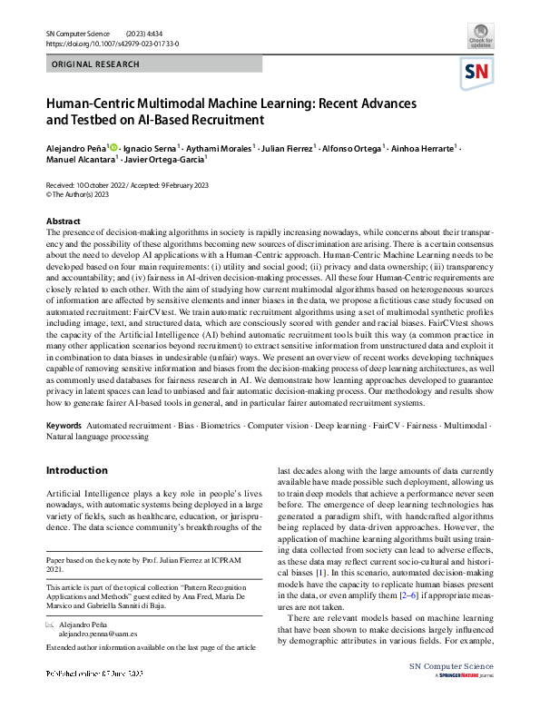 (PDF) Human-Centric Multimodal Machine Learning: Recent Advances and ...
