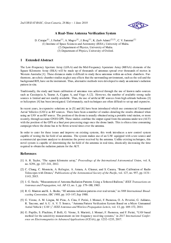 Pdf A Real Time Antenna Verification System