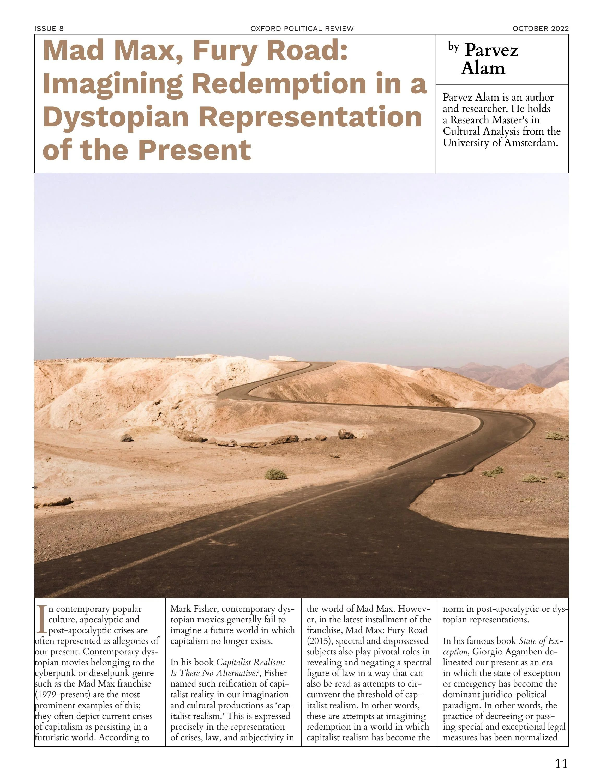 (PDF) Mad Max, Fury Road: Imagining Redemption in a Dystopian ...