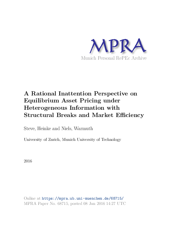 (PDF) A Rational Inattention Perspective on Equilibrium Asset Pricing ...