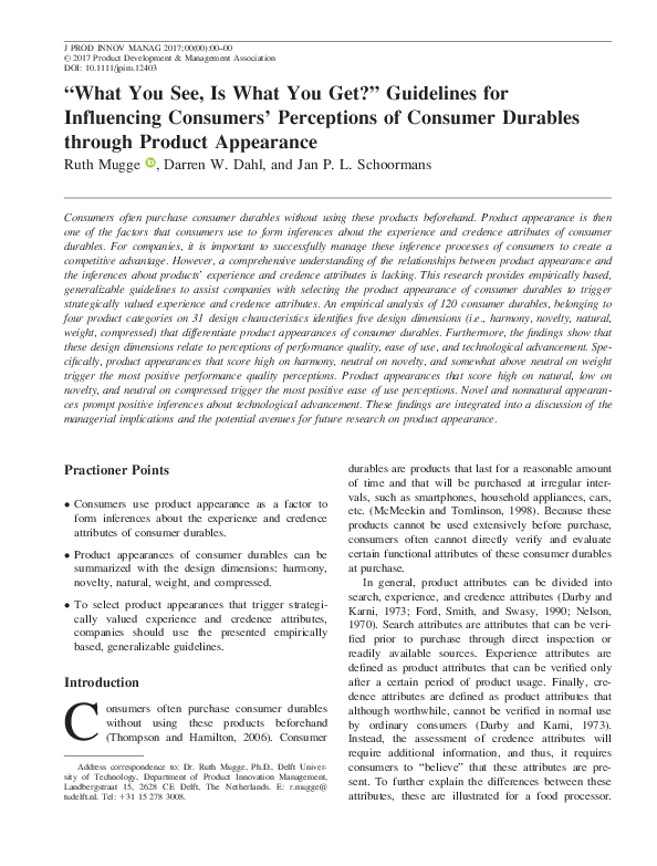 (PDF) “What You See, Is What You Get?” Guidelines for Influencing ...