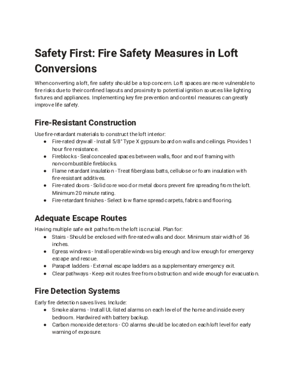 (PDF) Safety First: Fire Safety Measures in Loft Conversions | Adam ...