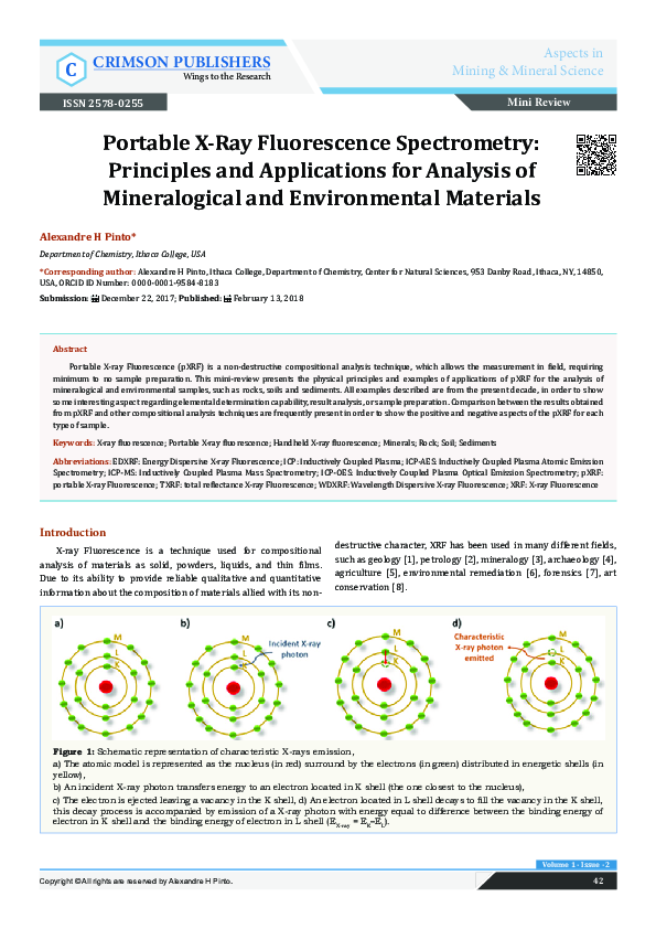 (PDF) Portable X-Ray Fluorescence Spectrometry: Principles and ...
