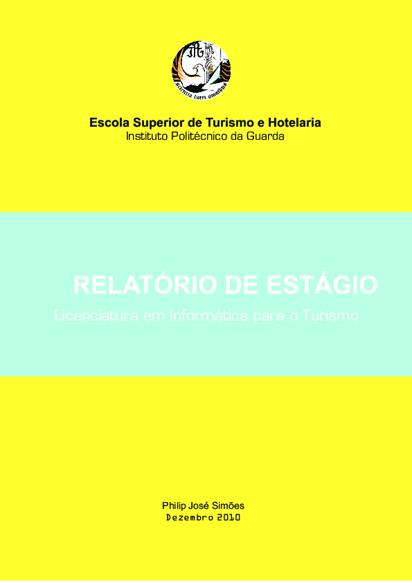 (PDF) Relatório de Estágio Curricular – ADXTUR-Agência para o ...