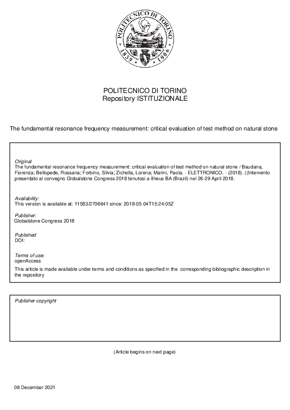 (PDF) The fundamental resonance frequency measurement: critical ...