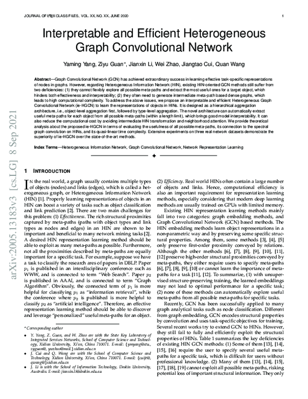 (PDF) Interpretable and Efficient Heterogeneous Graph Convolutional Network