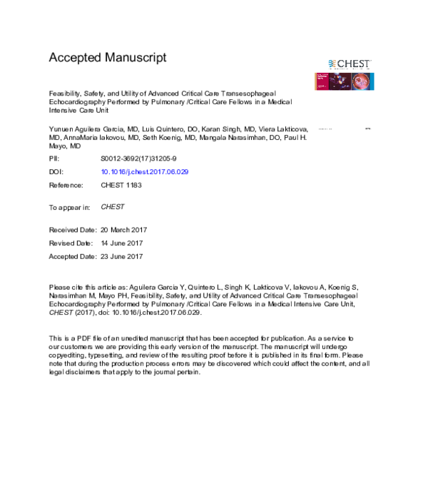 (PDF) Feasibility, Safety, and Utility of Advanced Critical Care ...