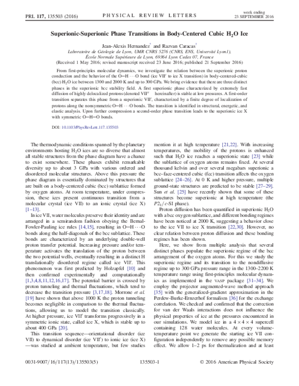 (PDF) Superionic-Superionic Phase Transitions in Body-Centered ...