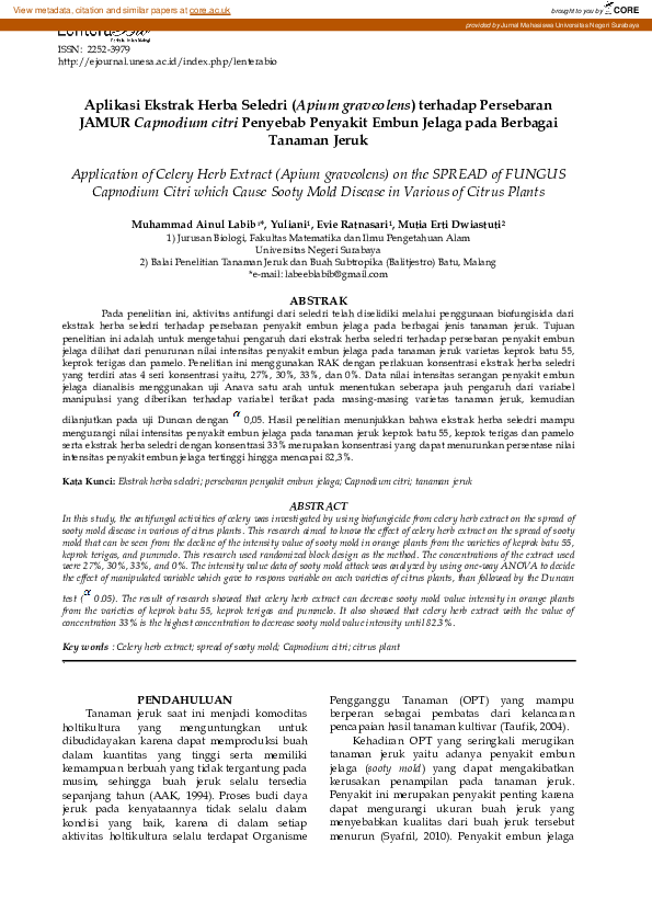 (PDF) Aplikasi Ekstrak Herba Seledri (Apium graveolens) terhadap ...