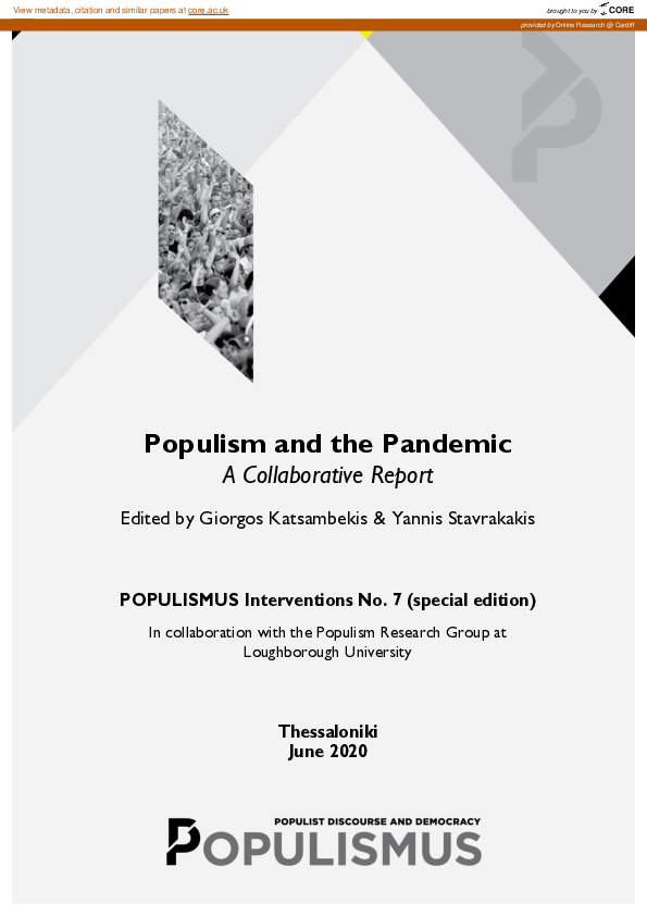 (PDF) Spain [section in Populism and the Pandemic: A Collaborative Report]