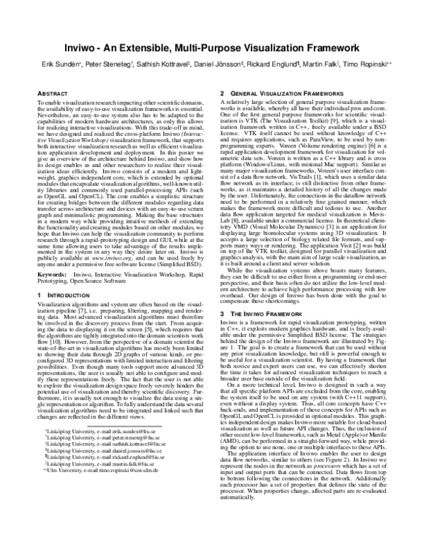 (PDF) Inviwo - An extensible, multi-purpose visualization framework | Peter Steneteg - Academia.edu