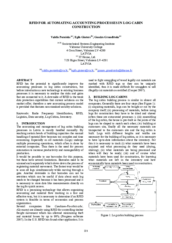 (PDF) RFID for automating accounting processes in log cabin ...