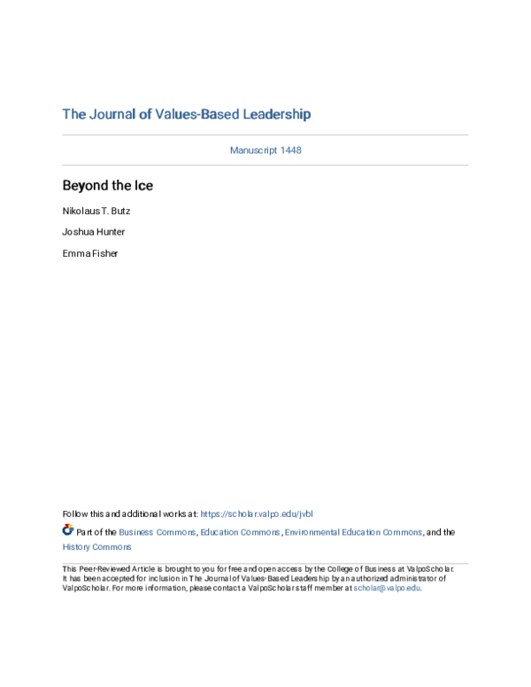 (PDF) Beyond the Ice: Applying Lessons from Leadership in Polar ...