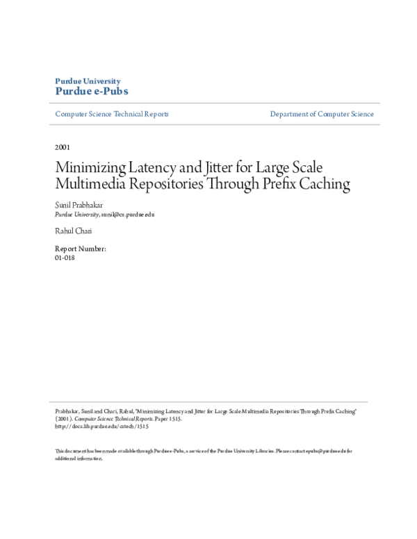 (PDF) Minimizing Latency and Jitter for Large-Scale Multimedia ... (PDF) Minimizing Latency and Jitter for Large-Scale Multimedia ...