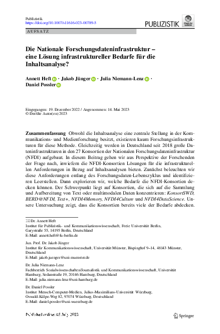(PDF) The national research data infrastructure—a solution for ...