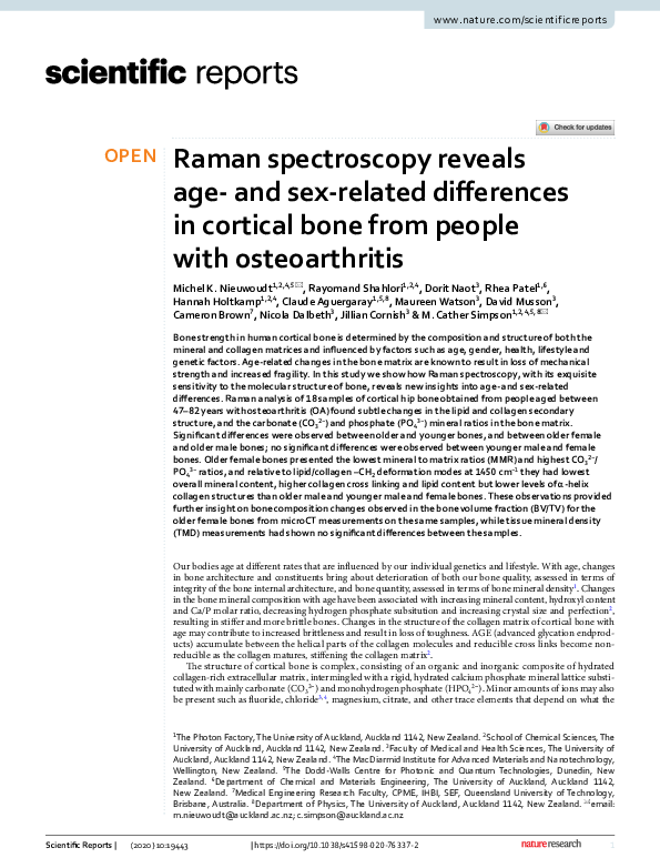 (PDF) Raman spectroscopy reveals age- and sex-related differences in ...