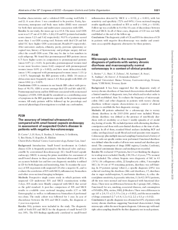 (PDF) P240 Microscopic colitis is the most frequent diagnosis of ...