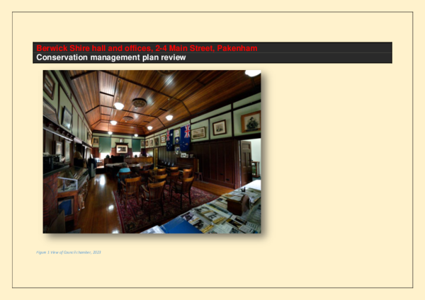 (PDF) Berwick Shire hall and offices, 2-4 Main Street, Pakenham ...