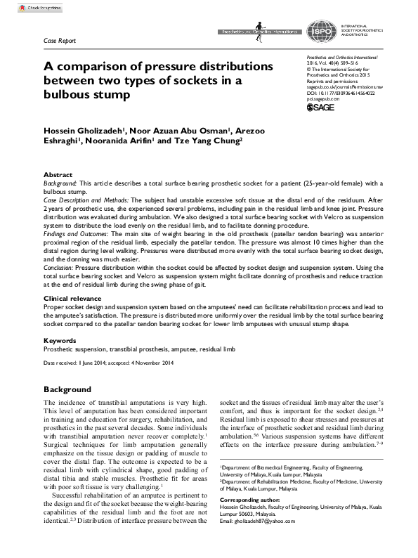 (PDF) A comparison of pressure distributions between two types of ...