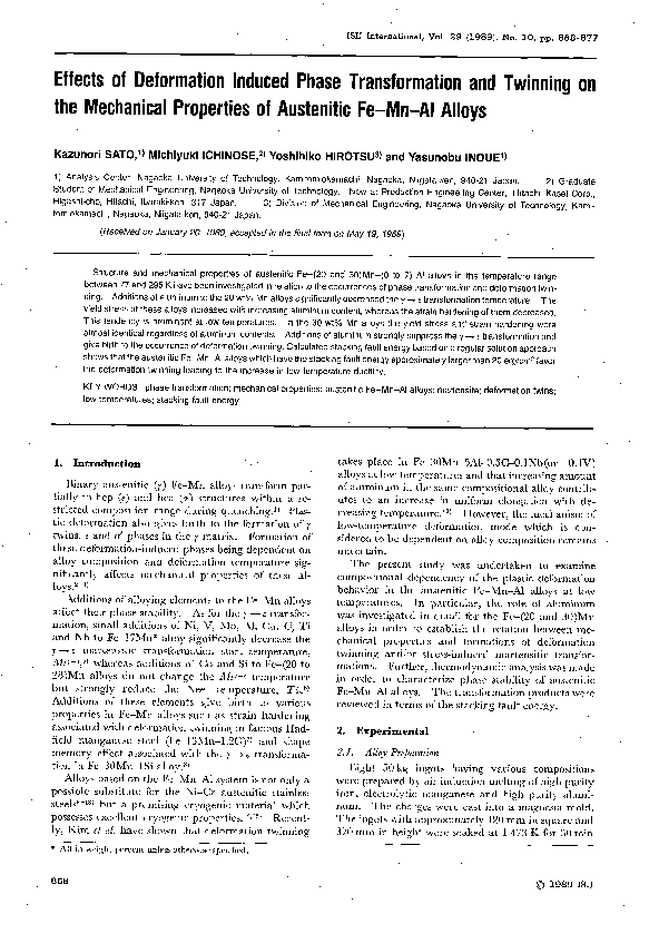 (PDF) Effects of deformation induced phase transformation and twinning on the mechanical ...